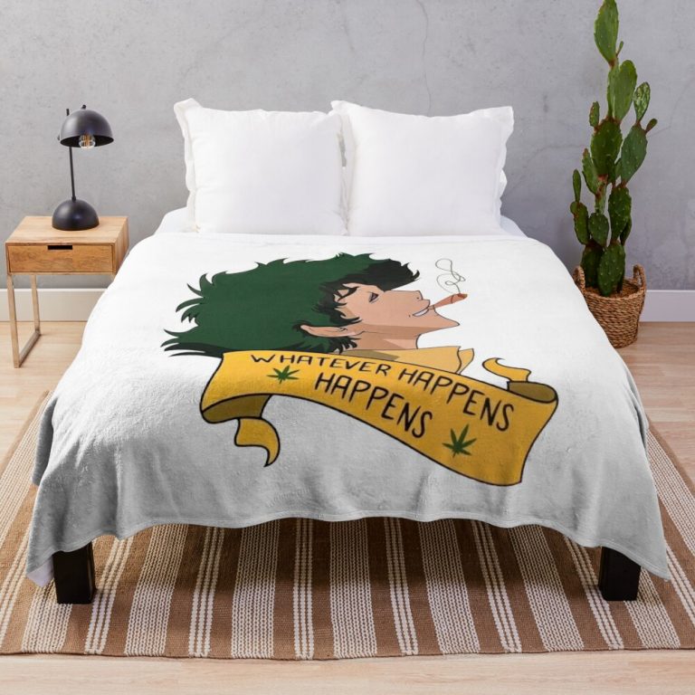 Spike Smoking Throw Blanket - Cowboy Bebop Shop